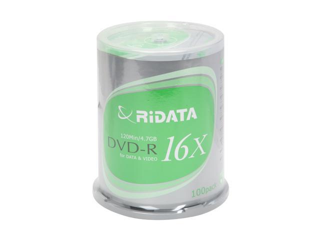 RiDATA 4.7GB 16X DVD-R 100 Packs Disc Model DRD-4716-RDCB100E - Newegg.com