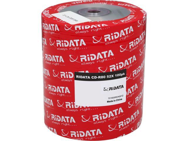 RiDATA 700MB 52X CD-R 100 Packs Disc Model R80JS52-RD100 - Newegg.ca