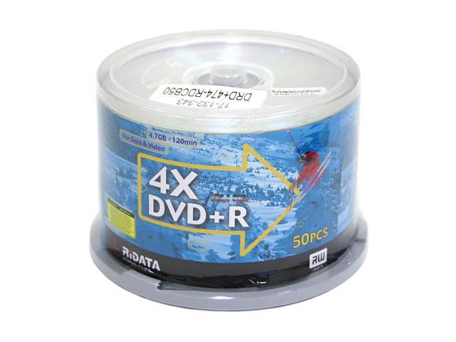 RiDATA 4.7GB 4X DVD+R 50 Packs Disc Model DRD+474-RDCB50 - Newegg.com