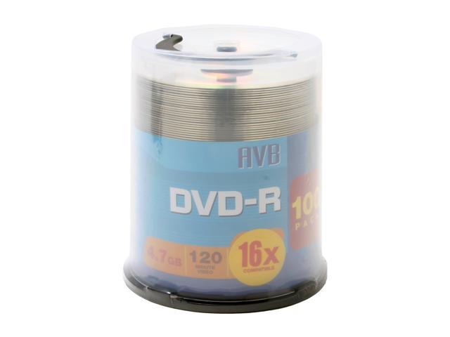 AVB 4.7GB 16X DVD-R 100 Packs Disc Model DVD-R100-16X - Newegg.com
