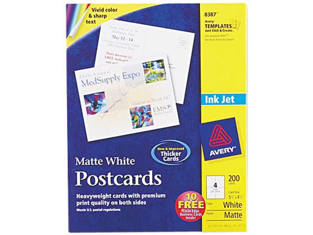 Avery White Postcards 8387 For Creating Notices Announcements 50 