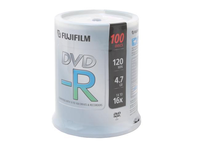 FUJIFILM 4.7GB 16X DVD-R 100 Packs Disc Model 25303101 - Newegg.com