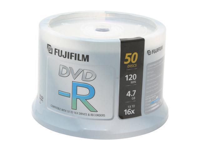 FUJIFILM 4.7GB 16X DVD-R 50 Packs Disc Model 25303151 - Newegg.com