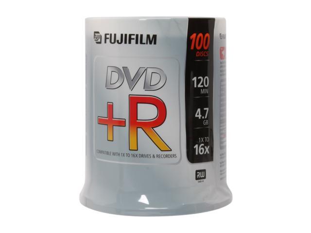 Open Box: FUJIFILM 4.7GB 16X DVD+R 100 Packs Disc Model 25303100 ...