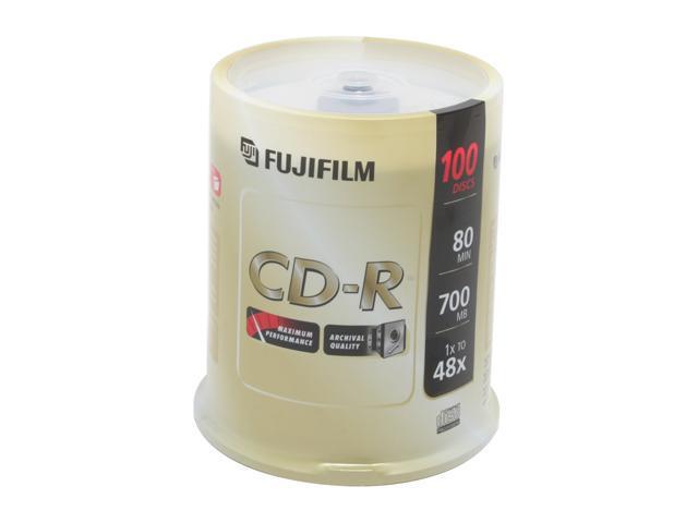 FUJIFILM 700MB 48X CD-R 100 Packs Disc Model 25301484 - Newegg.com