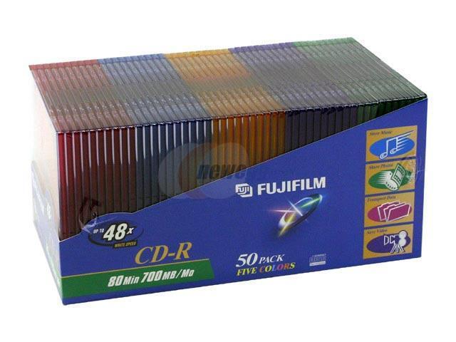 FUJIFILM 700MB 48X CD-R 50 Packs Disc Model 25304150 - Newegg.com