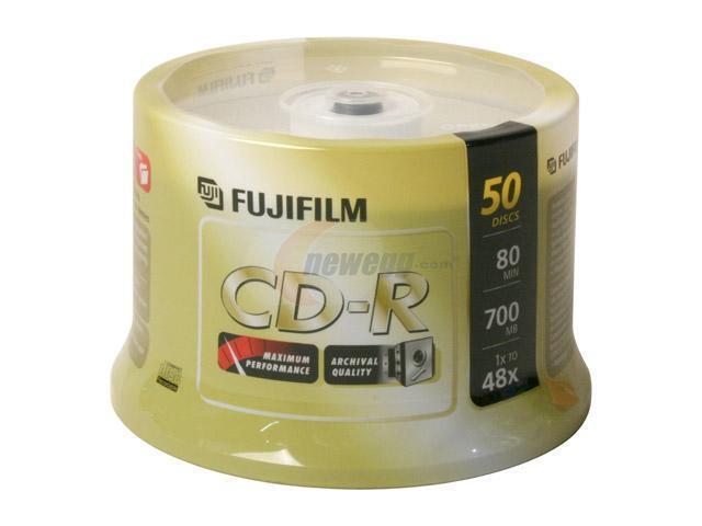 FUJIFILM 700MB 48X CD-R 50 Packs Disc Model 25301485 - Newegg.com