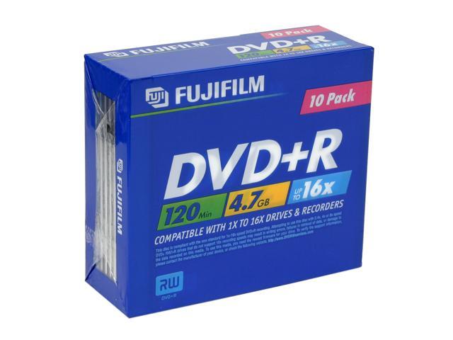 FUJIFILM 4.7GB 16X DVD+R 10 Packs Disc Model 25302260 - Newegg.com