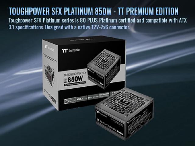 Thermaltake Toughpower SFX 850W 80Plus Platinum; 450W 12V-2x6 Connector ...