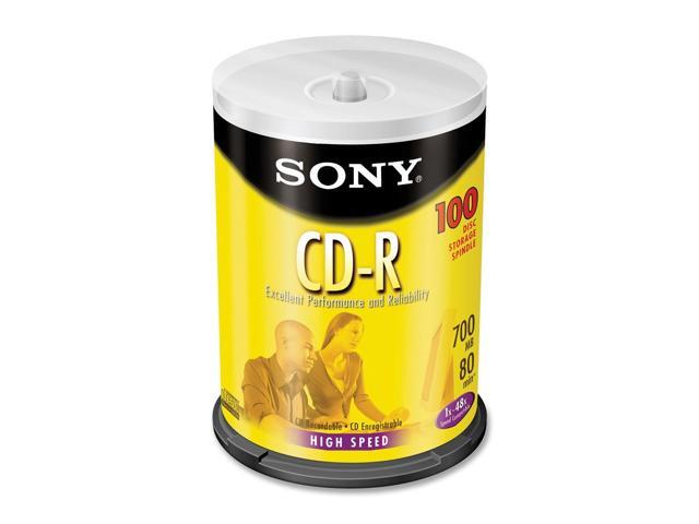 SONY 700MB 48X CD-R 100 Packs Disc Model 100CDQ80RS - Newegg.ca