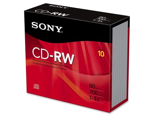 SONY 700MB 4X CD-RW 10 Packs Disc Model 10CDRW700R - Newegg.com