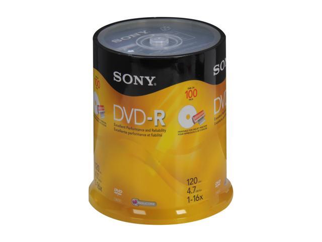 SONY 16X DVD-R Inkjet Printable 100 Packs Disc Model 100DMR47RSPCW - Newegg.com