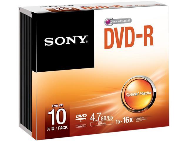 SONY 4.7GB 16X DVD-R 10 Packs Disc - Newegg.com