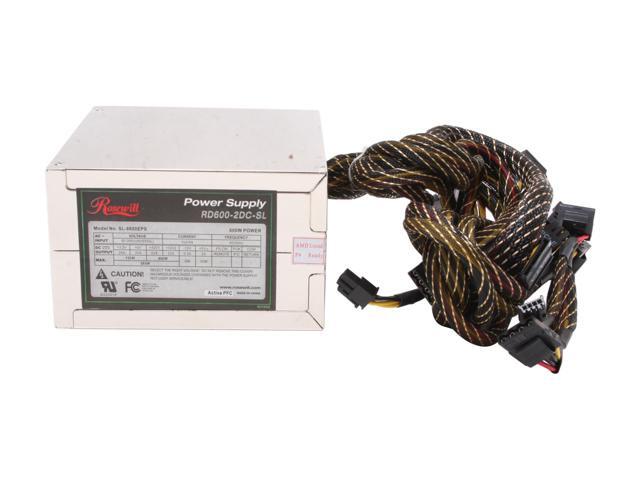 Rosewill RD600-2DB-SL SLV 600W ATX Form Factor 12V V2.2 / SSI standard ...