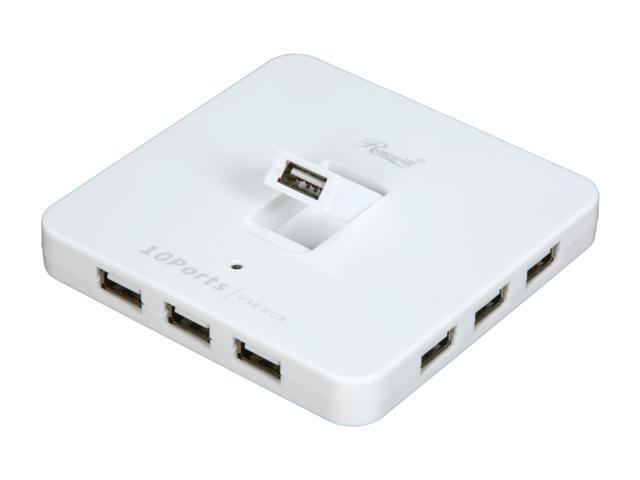 Rosewill RHB-510 White 10 Ports USB 2.0 Hub - Newegg.com