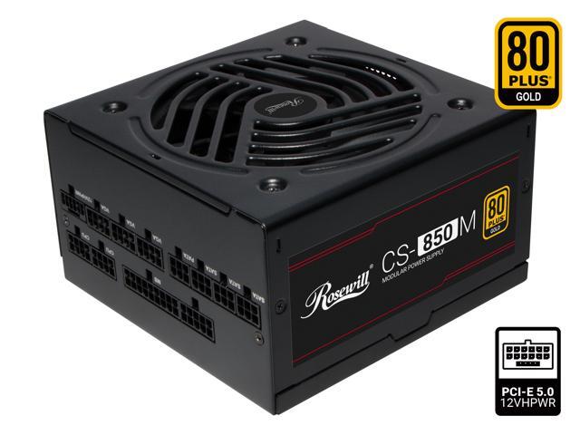 Rosewill CS-850M PCIE 5.0, 80 GOLD Full Modular Gaming Power Supply, 12VHPWR Cable, 4080 4090 ...