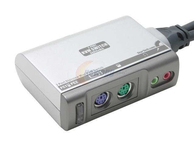 StarTech.com SV221MICRA 2 Port Mini PC Switcher with Audio - Built-on-cable KVM Switch - Newegg.com