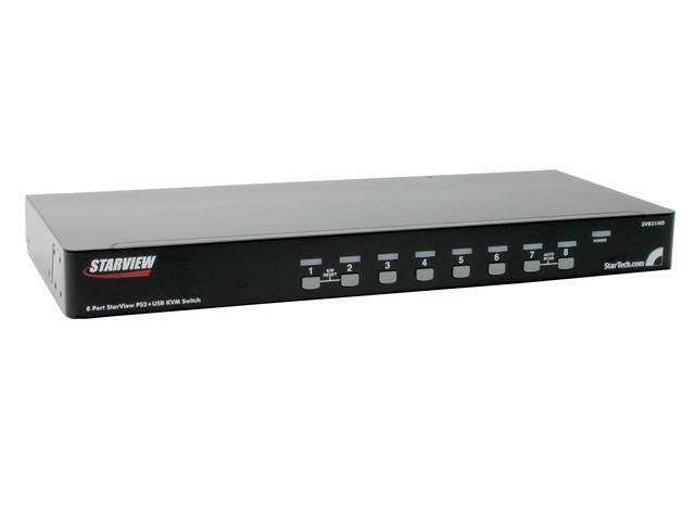 StarTech.com SV831HD 8 Port StarView USB+PS2 KVM Switch with OSD ...