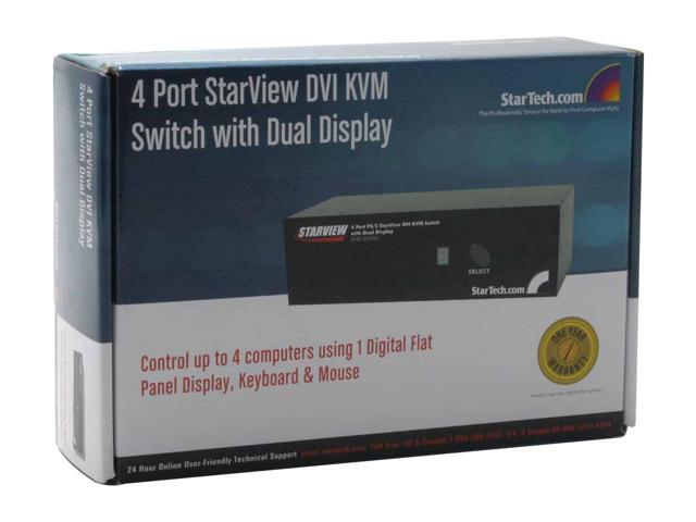 StarTech.com SV421DVIDD 4 Port StarView DVI KVM Switch with Dual ...