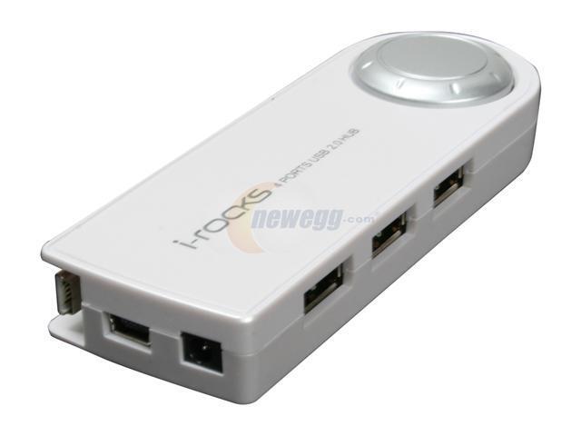 i-rocks IR4650-WH Easy 3+1 Port USB2.0 Hub –White - Newegg.com