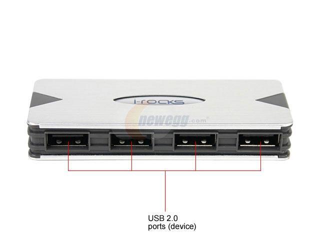 i-rocks IR-4100 Silver 4-ports Aluminum USB Hub - Newegg.com