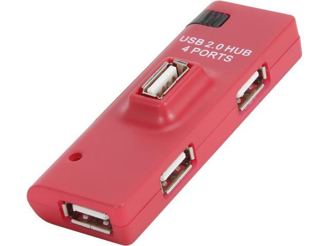 inland 08809 4 Port USB 2.0 HUB - Red - Newegg.com