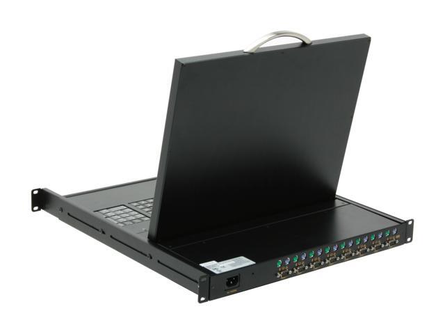 AiS AISLDS310D8P 17" 1U Rack-Mount KVM Console LCD Monitor "8 Port ...