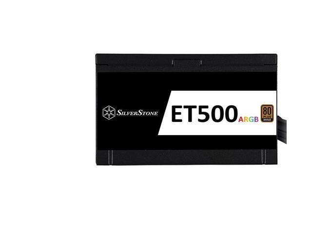 SilverStone 500W 80 PLUS Bronze ARGB ATX Power Supply PS-ET500-ARGB ...