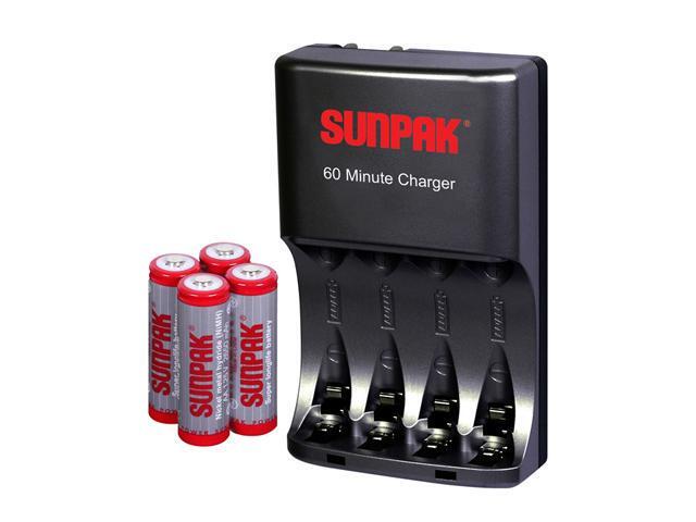 SUNPAK ACC-M1073-01 Rechargeable Batteries & Charger Kit - Newegg.com