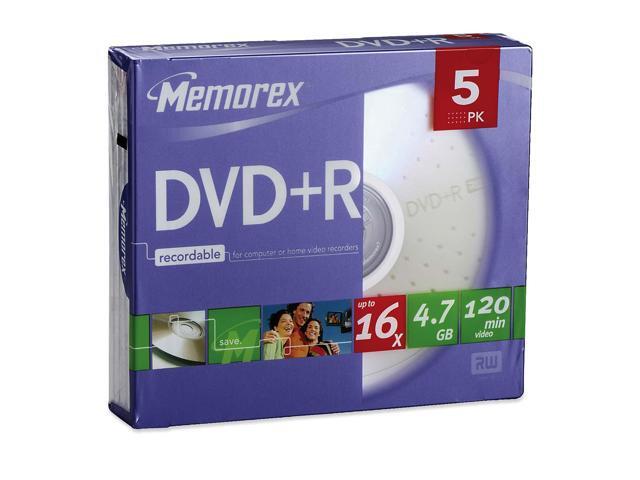 memorex 4.7GB 16X DVD+R 5 Packs Media Model 05622 - Newegg.com