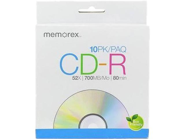 Memorex CD Recordable Media - CD-R - 52x - 700 MB - 10 Pack Paper Sleeve - Newegg.com