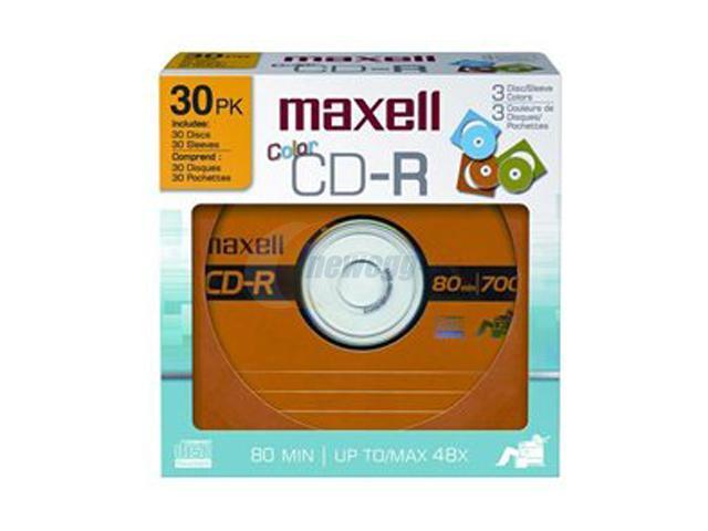 maxell 700MB 48X CD-R 30 Packs Disc With Individual Paper Sleeves Model ...