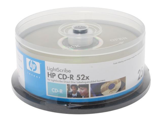 HP 700MB 52X CD-R LightScribe 25 Packs Disc Model LCR00041M2 - Newegg.com