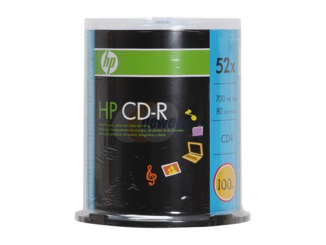 HP 700MB 52X CD-R 100 Packs Disc Model 66000086125 - Newegg.com
