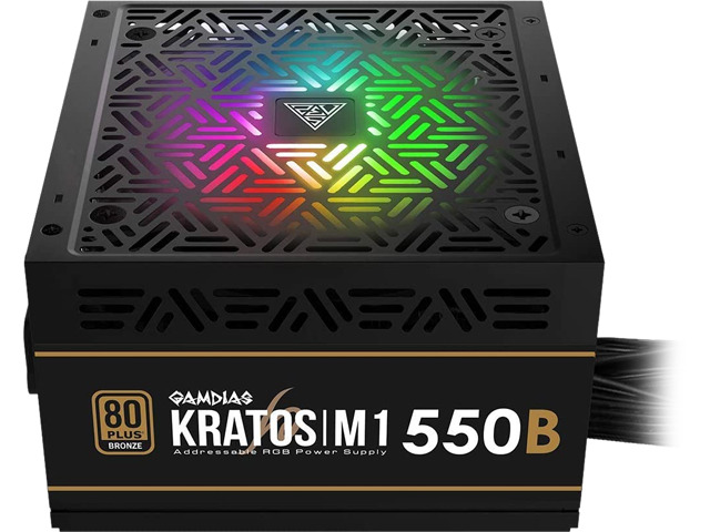 Gamdias Kratos M1 550b 550 W Power Supply With Built In Rgb Lighting
