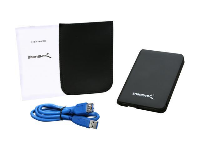 SABRENT EC-C25P Black External Enclosure (Reverse compatible to USB 2.0 ...