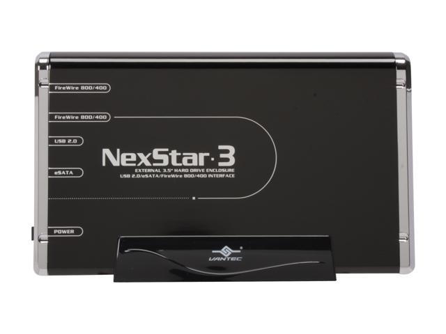 VANTEC NexStar 3 NST-360FBSU-BK Aluminum 3.5" Black USB 2.0/eSATA/1394a ...