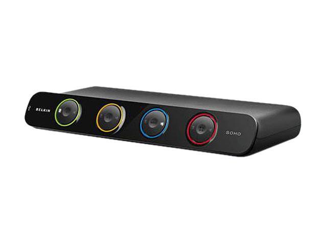 BELKIN F1DH104D SOHO Desktop KVM Switch, Dual DVI & USB 4 Ports ...
