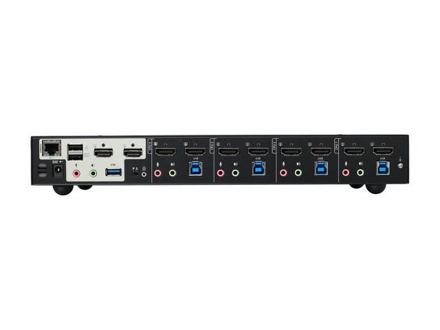 IOGEAR 4-Port 4K Dual View KVMP Switch with HDMI Connection, USB 3.0 ...