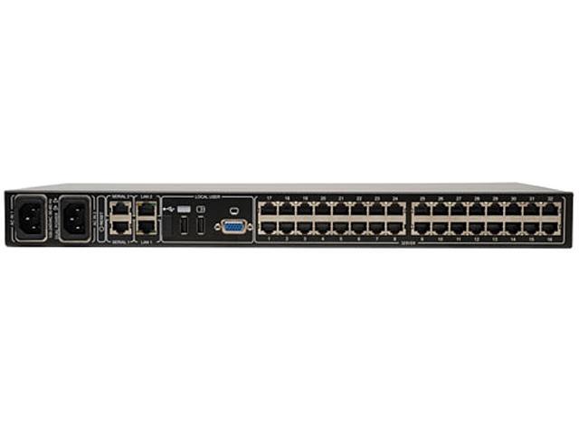 Tripp Lite 32-Port Cat5 1U Rack-Mount KVM Switch with IP Remote Access ...