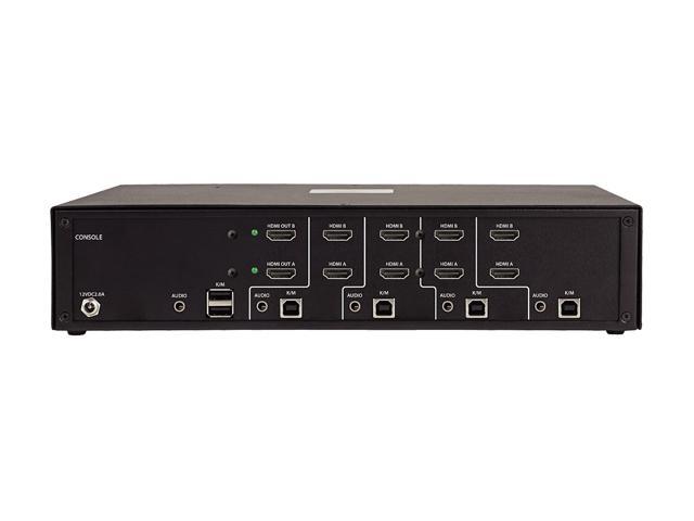 TRIPP LITE B002A-UH2A4 Secure KVM Switch 4-Port Dual-Monitor HDMI ...