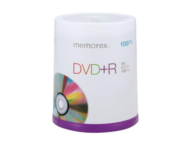 Open Box: memorex 4.7GB 16X DVD+R 100 Packs Disc Model 05621 - Newegg.com