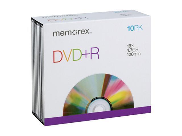 memorex 4.7GB 16X DVD+R 10 Packs Disc Model 5656 - Newegg.com