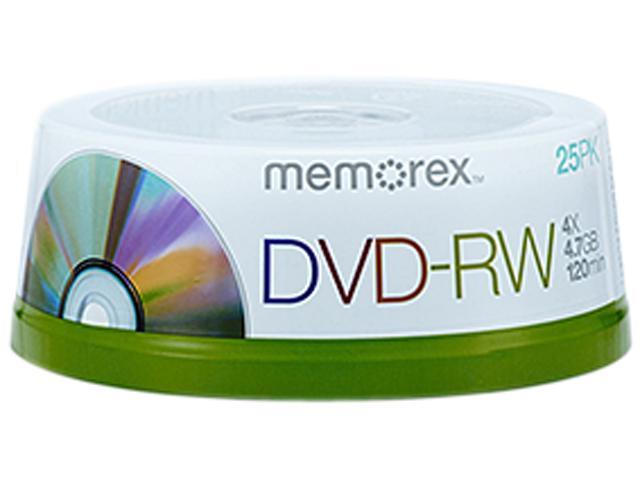 memorex 4.7GB 4X DVD-RW 25 Packs Disc Model 05562 - Newegg.com