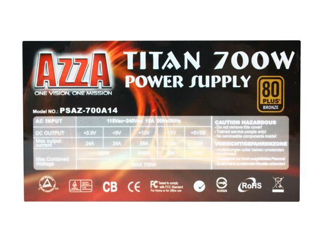AZZA Titan 700 PSAZ-700A14 700 W Power Supply - Newegg.ca