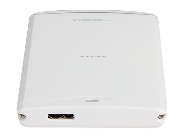 Mediasonic HDK-SU3-WT White 2.5" SATA HDD/SSD External Enclosure USB 3. ...
