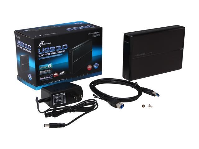 Mediasonic HDL-su3 Black Single bay enclosure with Aluminum casing, USB ...