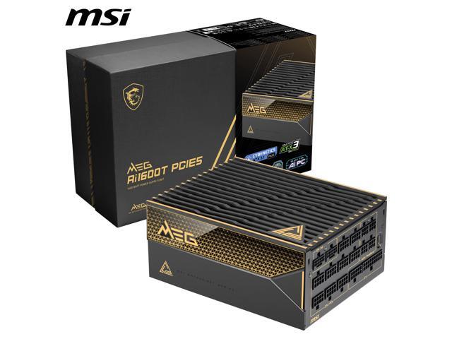 MSI MEG Ai1600T PCIE5, Fully Modular Gaming 1600W Power Supply, 80 ...