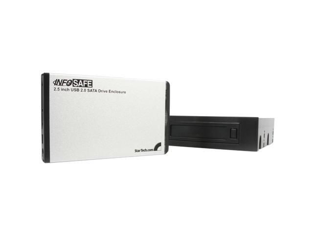 StarTech 2.5in SATA External Hard Drive Enclosure w/ 3.5/5.25 Front ...