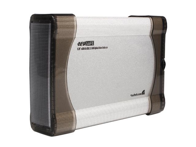 StarTech InfoSafe SAT5210U2E Aluminum 5.25" Silver eSATA USB 2.0 to ...